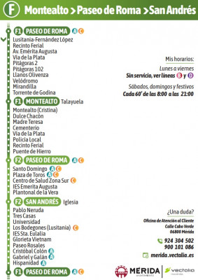 Planos de los autobuses en Mérida